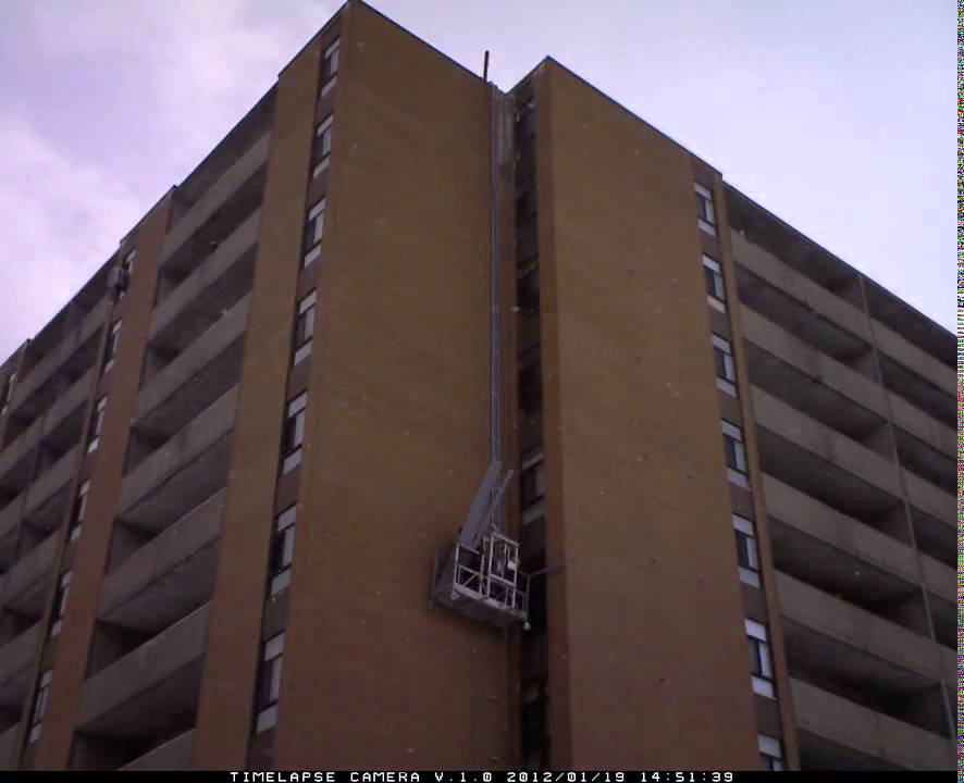 Time lapse of PVC conduit riser installation during snow storm - YouTube