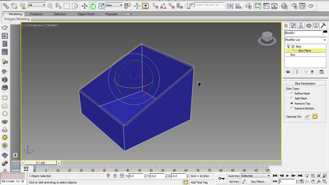 3dsMax Modeling - Modify Panel Slice - YouTube