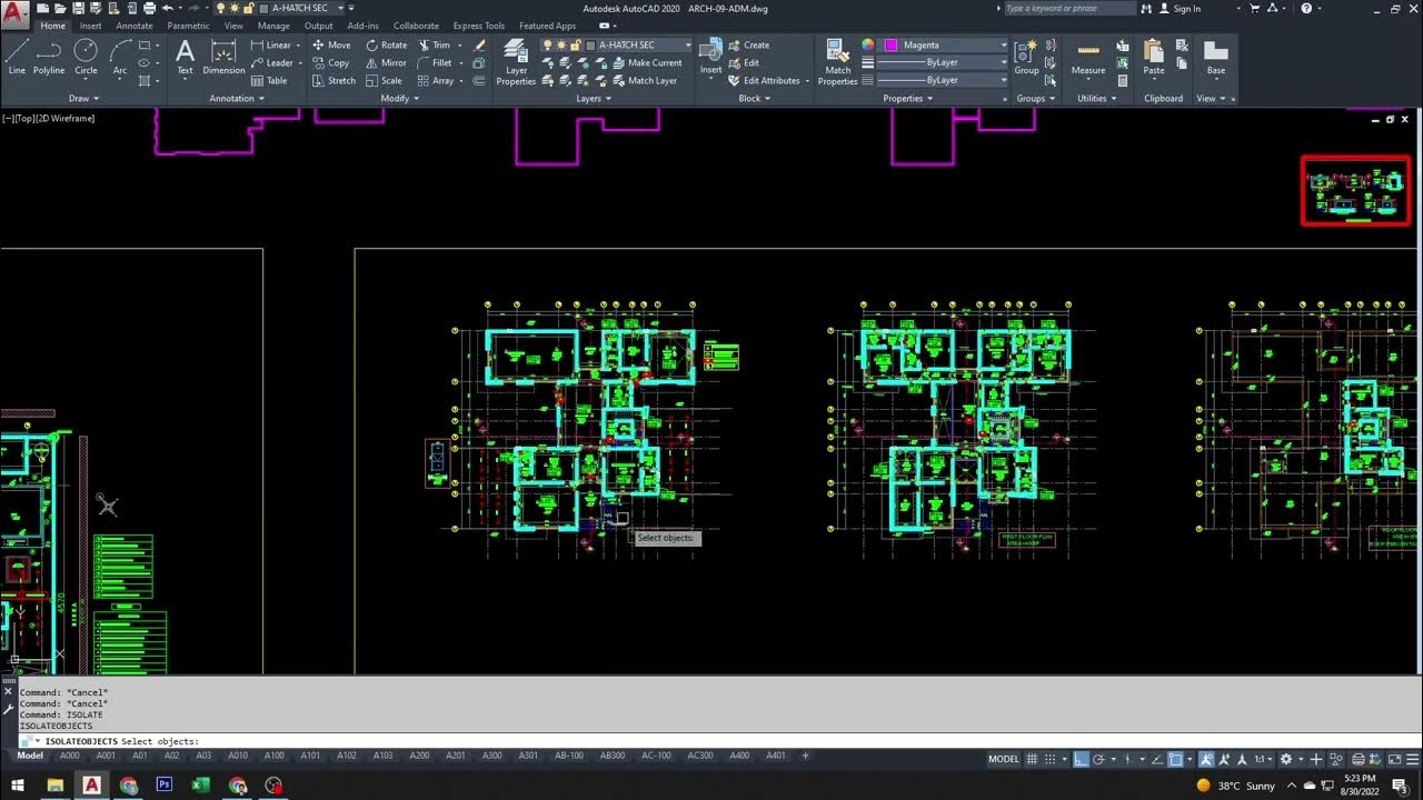 ISOLATE OBJECT IN AUTOCAD - YouTube