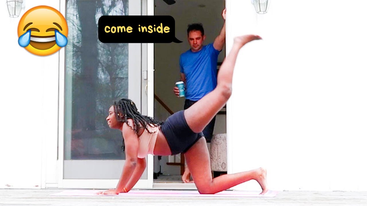 Wearing A Scandalous Outfit Prank On Husband While Working Out Youtube