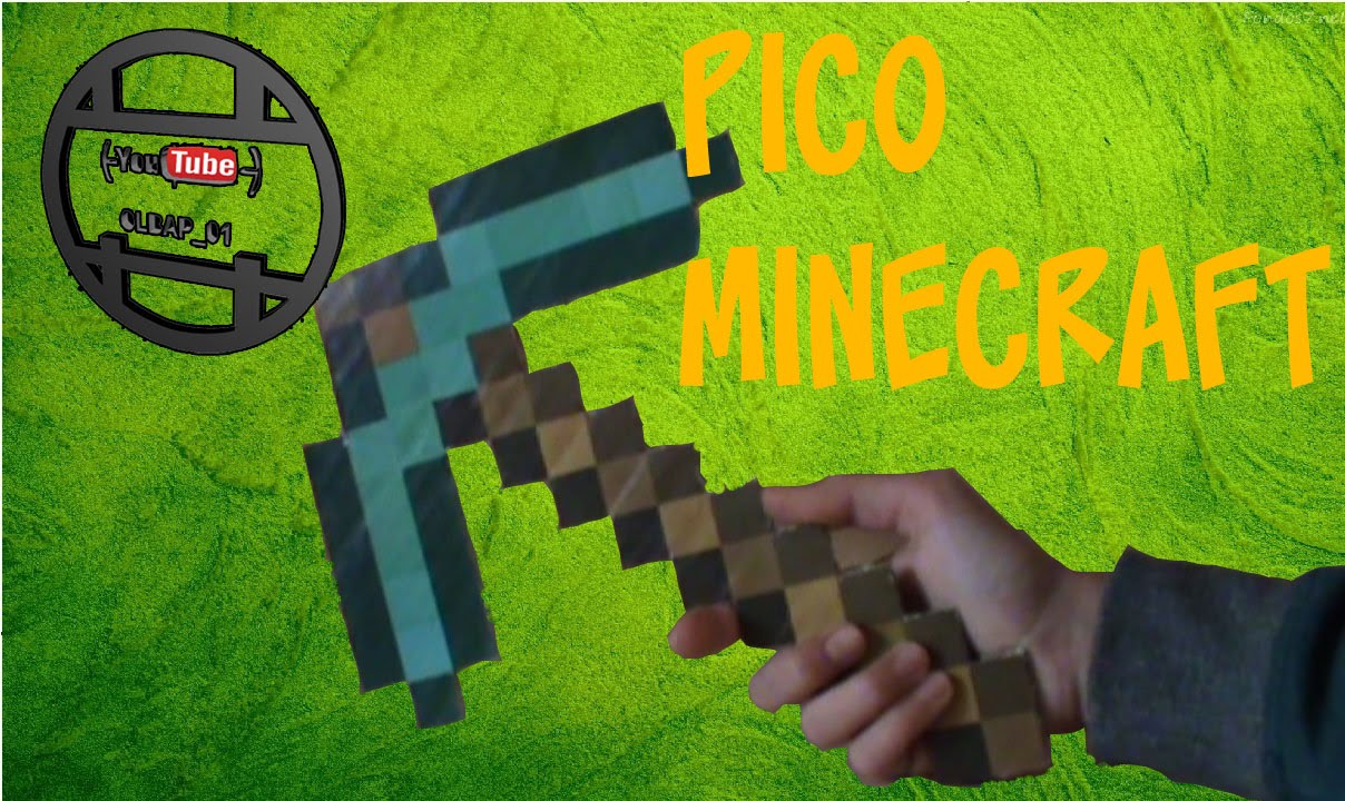 Como hacer un Pico de Minecraft de cartón - YouTube