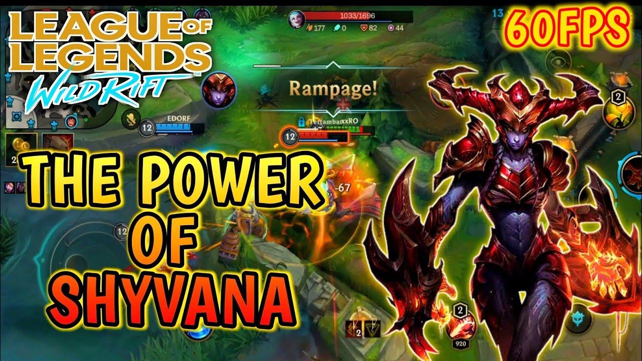 League OF Legends Wild Rift: Shyvana Gameplay | Jadi Naga Auto BARBAR ...