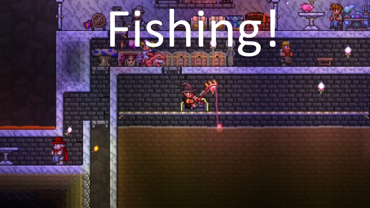 Terraria Fishing (and other random shenanigans) - YouTube