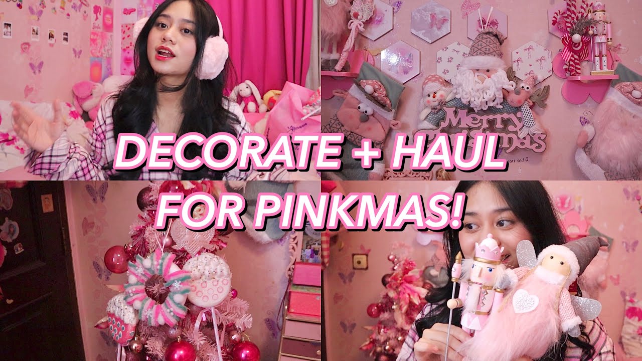 DECORATE PINKMAS IN MY PINK ROOM ️🎀 - YouTube