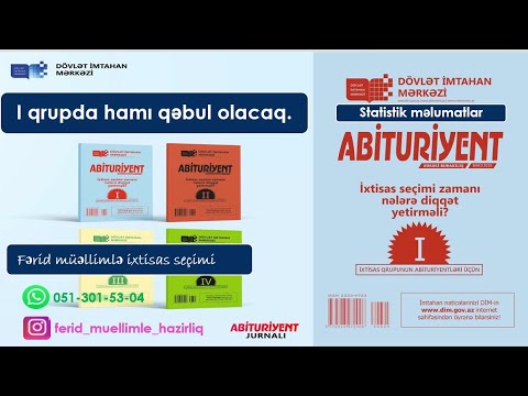 I qrup hamı qəbul olacaq | İxtisas seçimi | Abituriyent jurnalı xüsusi buraxılış