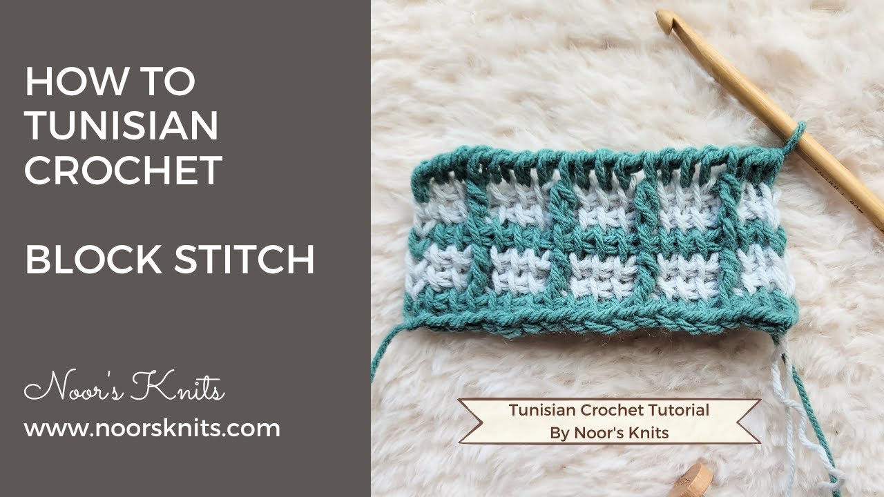 How to Tunisian crochet block stitch, Tunisian crochet tutorial, Tunisian Block stitch - YouTube