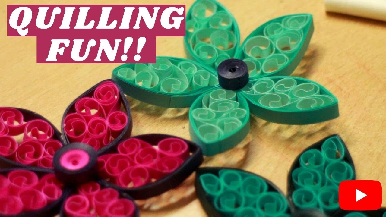 HOW TO MAKE EASY FLOWERS WITH QUILLING| FOR BEGINNERS| DIY|QUILLING ...