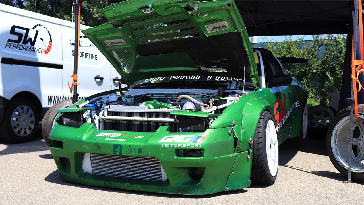 690HP Nissan 180SX with RB25DET Killing Tires! SOUND & POWERSLIDE - YouTube