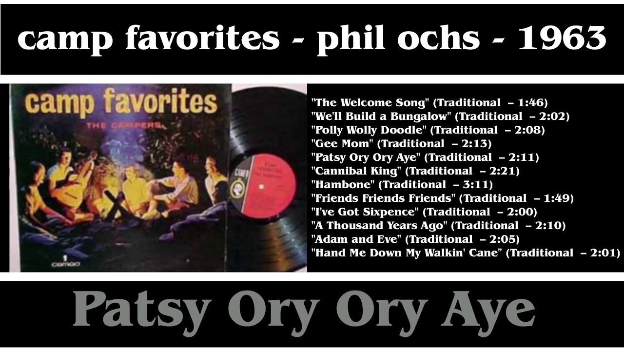 Patsy - Camp Favorites - Phil Ochs -1963 - YouTube