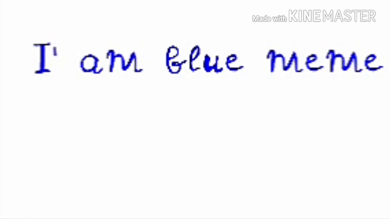 I' am blue meme - YouTube