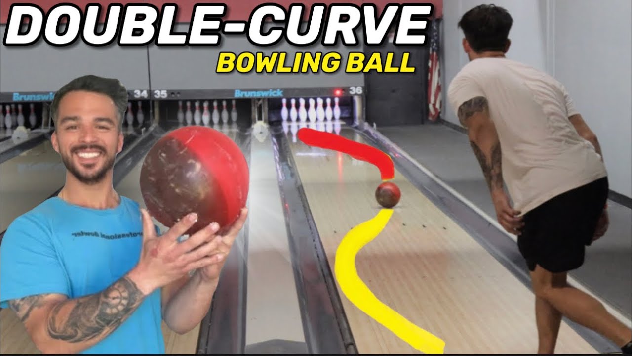 I tried bowling with the DOUBLE-CURVE Bowling Ball - YouTube
