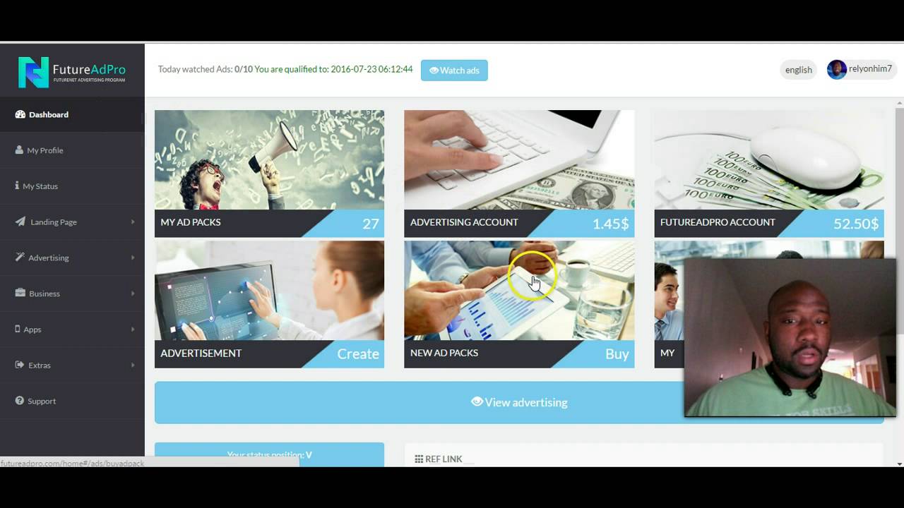 FutureAdPro Review- How to Buy Ad Packs in FutureAdpro-FutureNet Step by Step Instructions - YouTube