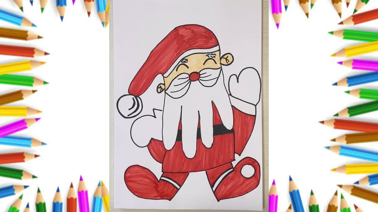How To Draw A Funny Santa - YouTube