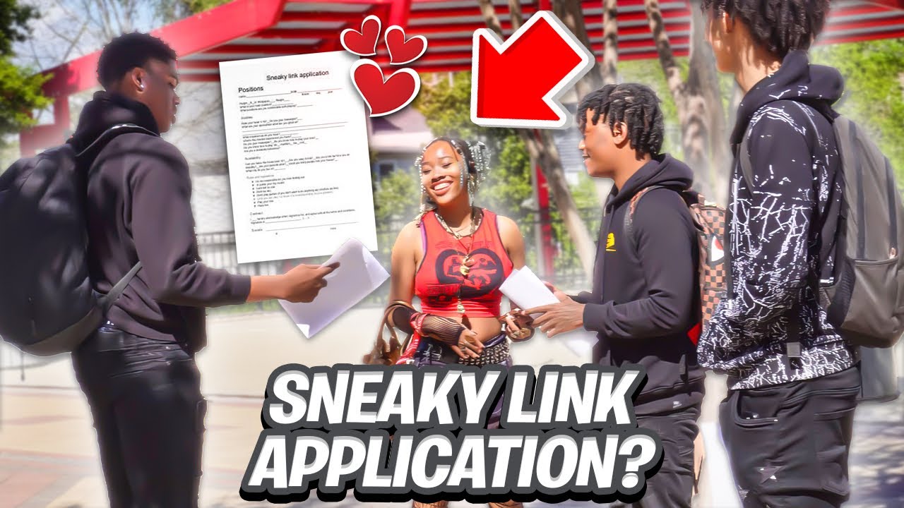 Giving My Sneaky Link Application To College Girls! - YouTube