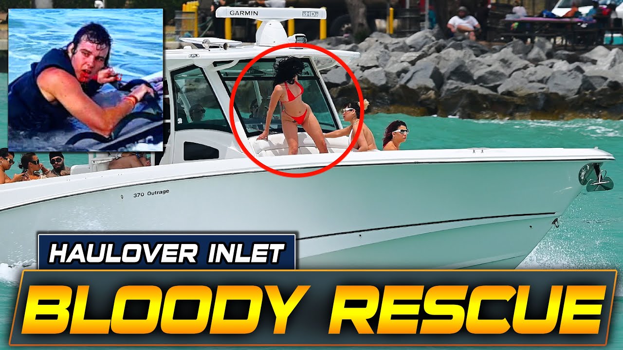 MAN INJURED CAUGHT IN SCARY WAVES AT HAULOVER INLET | BOAT ZONE - YouTube