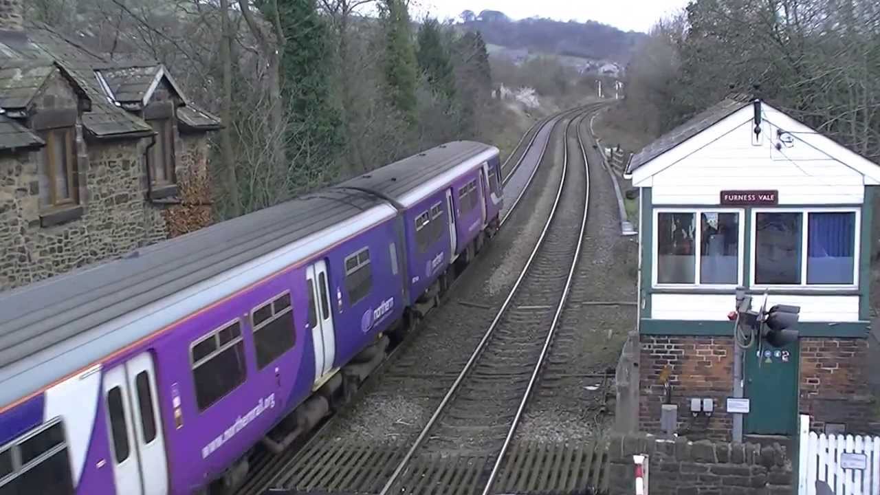 Furness Vale, Railway Station, DMUs 150 141/204 - YouTube