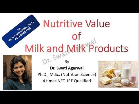 Nutritive Value of Milk and Milk products, Food and Nutrition, Home ...