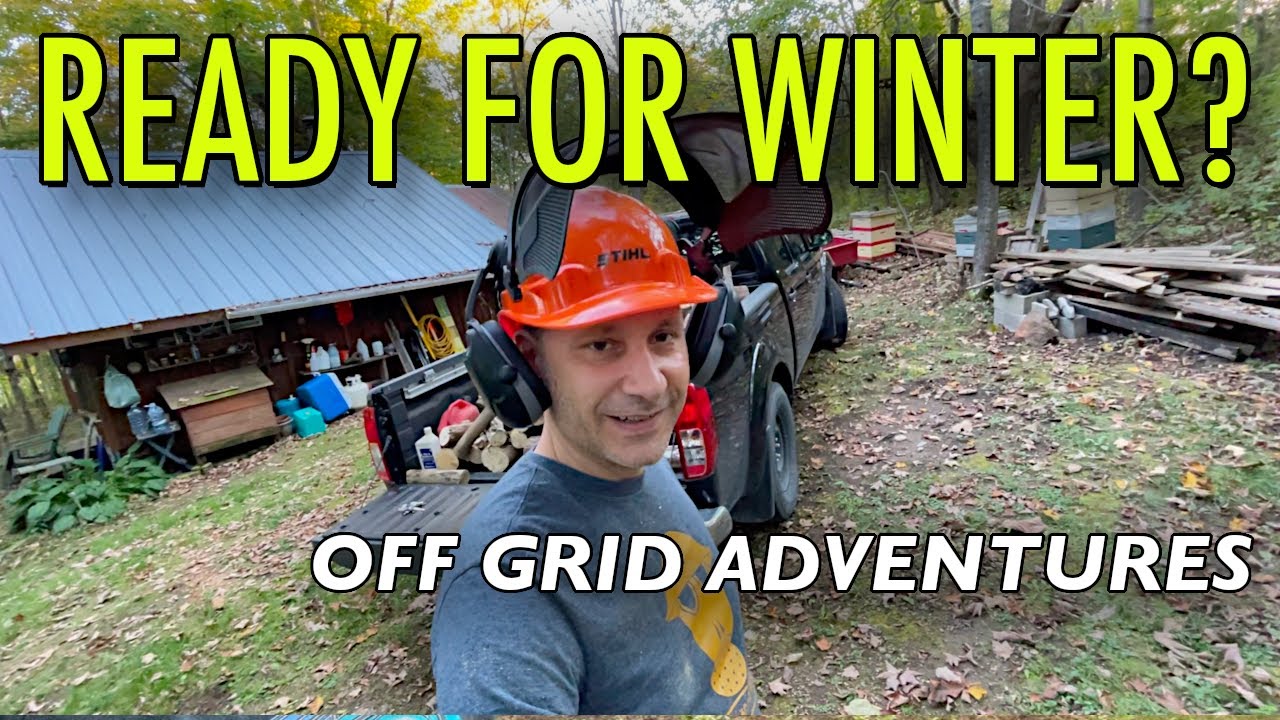 Prepping For Winter At The Off Grid Cabin - YouTube