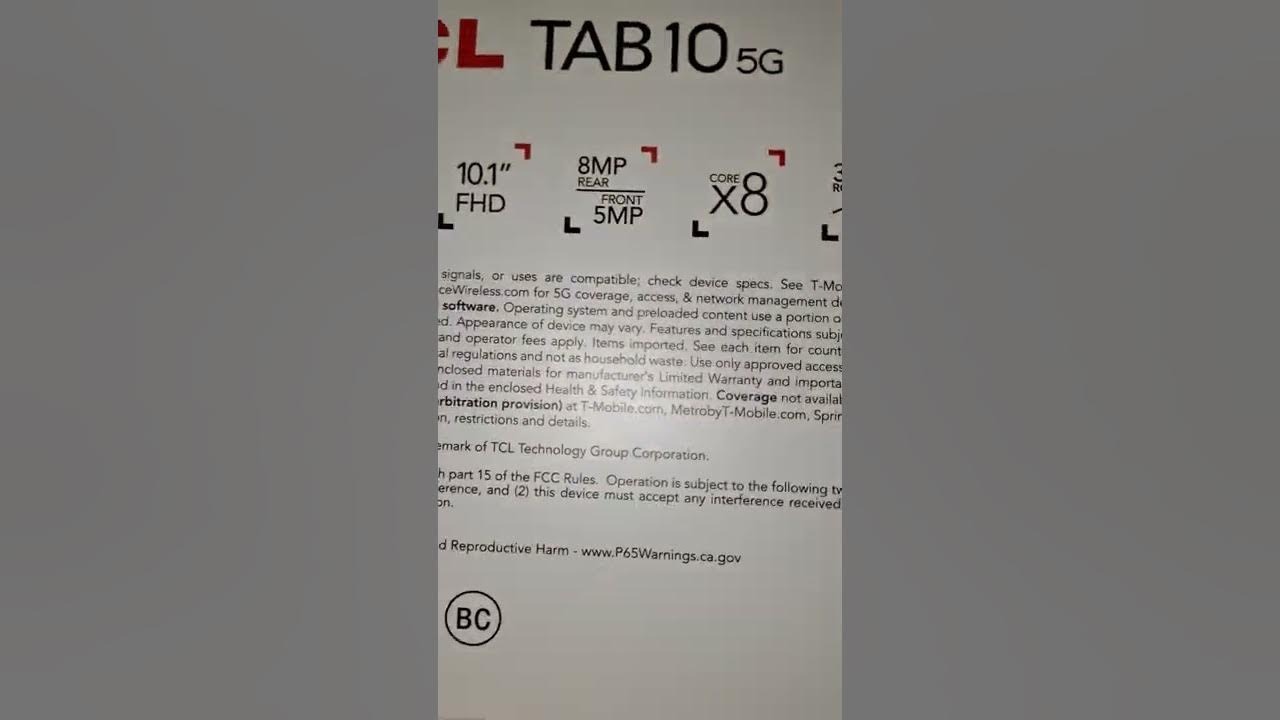 Brand New TCL TAB 10 5G from metro by T-Mobile/Interstate Wireless ...