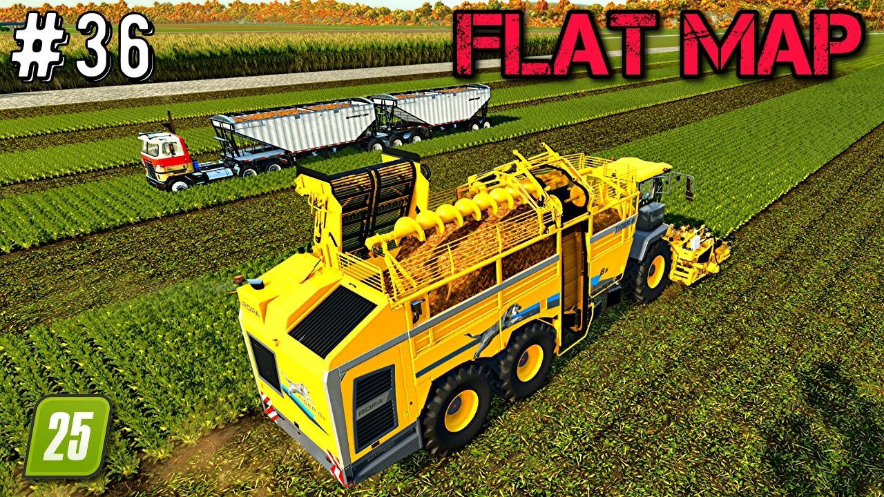 farming Simulator 25 Flat Map Timelapse Ep #36 Mega Farm fs25 gameplay ...