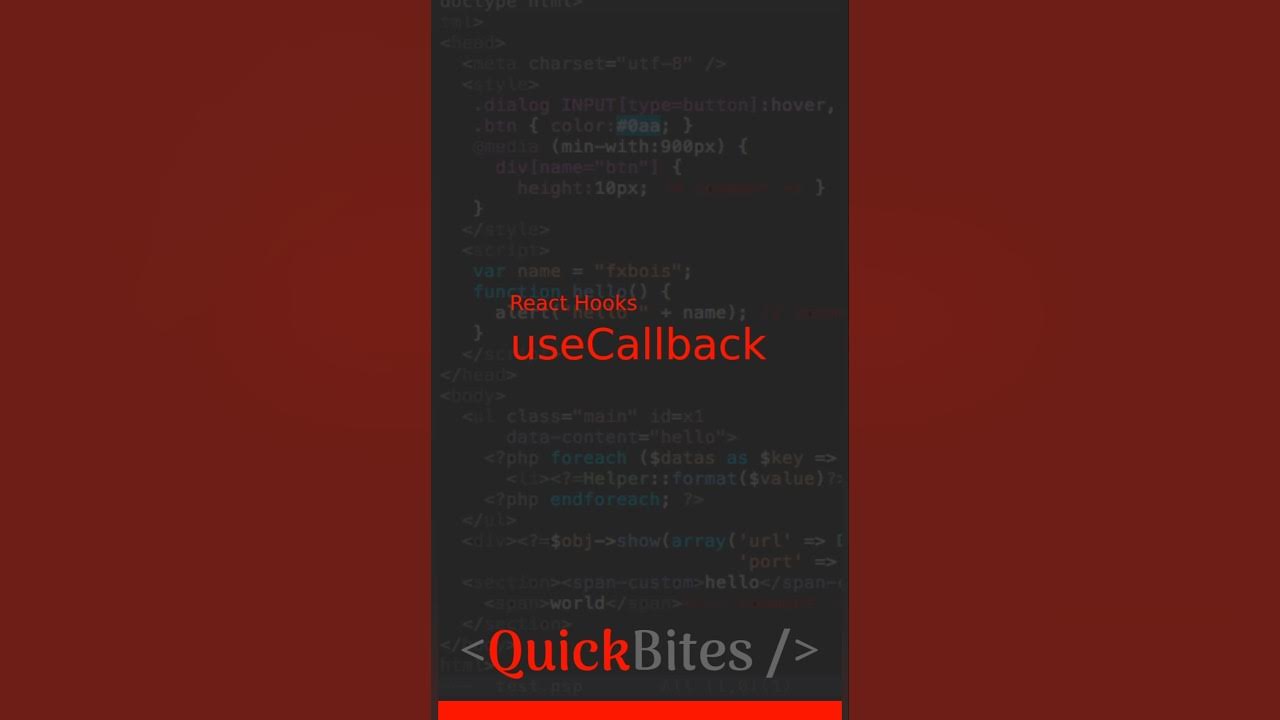 Usecallback Usecallback With Example React Hooks Coding Reacthooks Shorts Reactjs Ai