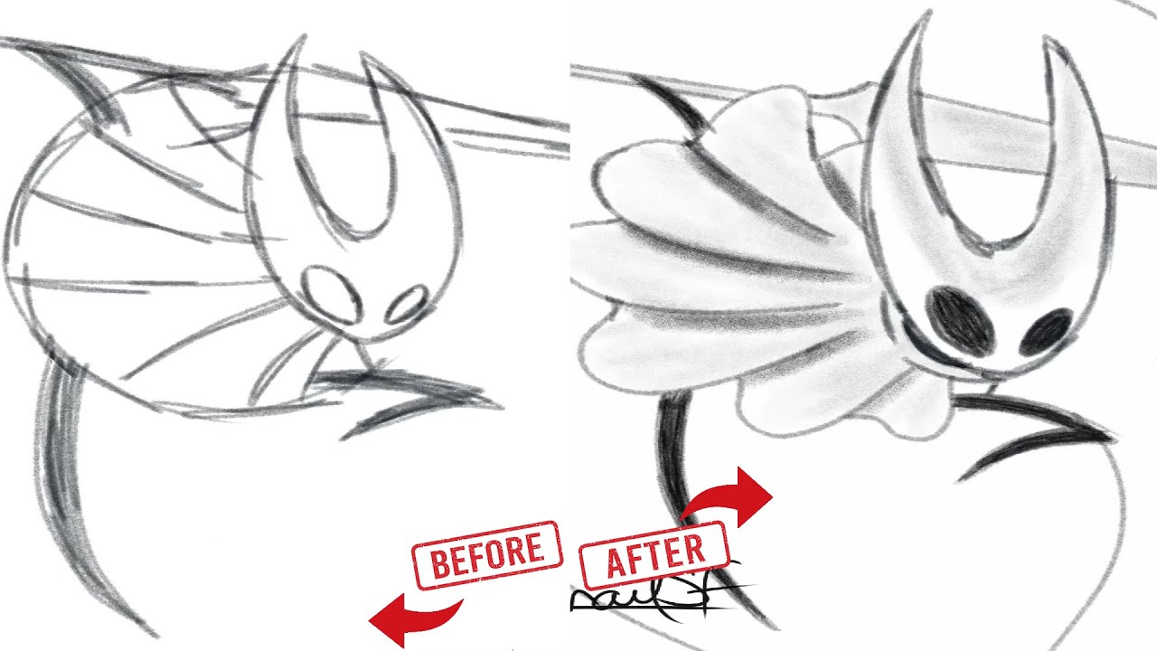 DRAWING HORNET #4 - HOLLOW KNIGHT - YouTube