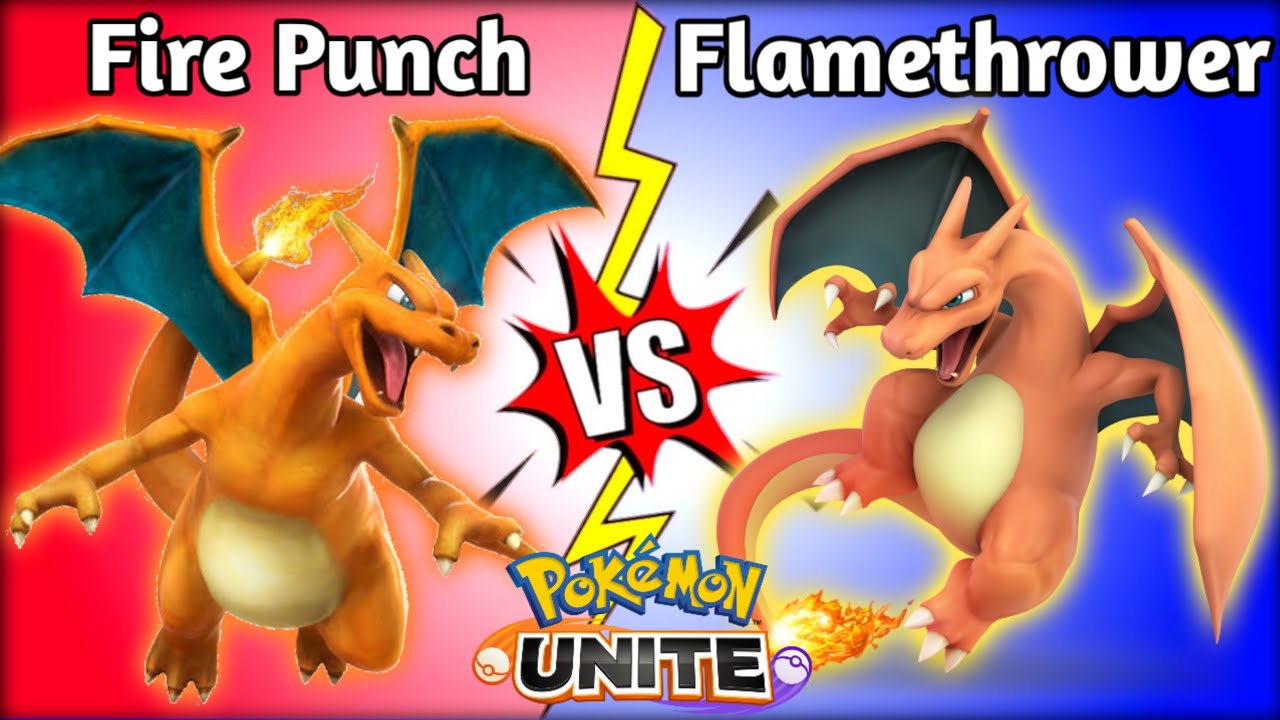 Charizard's Flamethrower vs Fire Punch Comparison | Pokemon Unite - YouTube