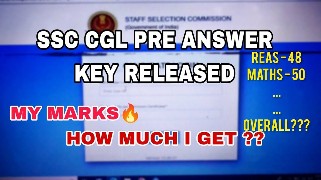 Ssc CGL 2023 Pre Answer key || How I much get ? || My raw marks 😍 || # ...