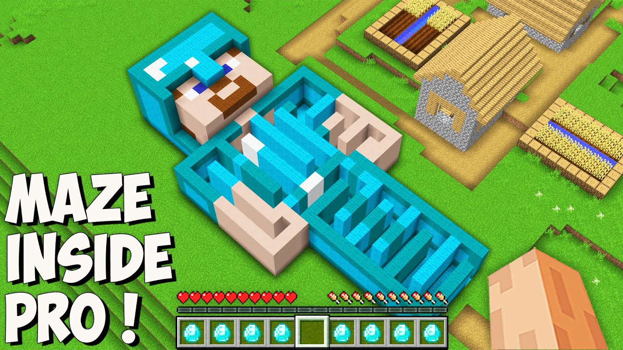 I found SUPER SECRET MAZE inside GIANT PRO in Minecraft! This is THE ...