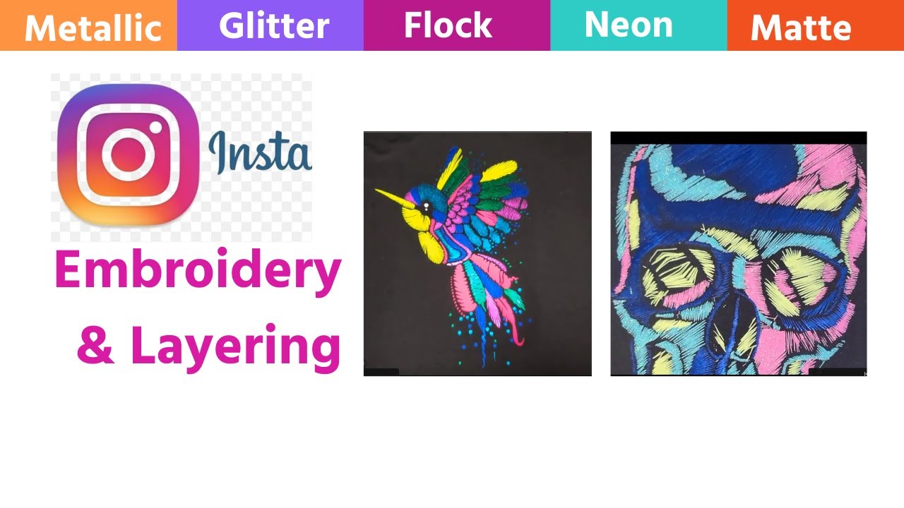 Instagram Embroidery and Layering - YouTube