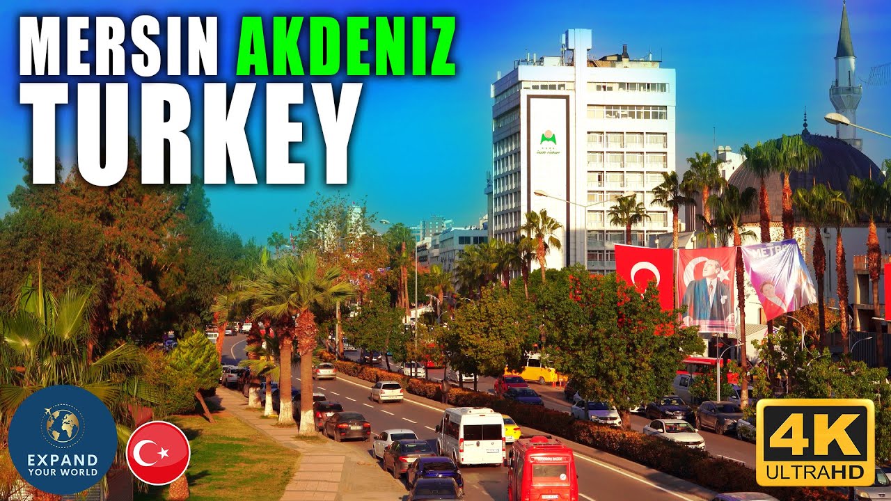 Turkey 4K, Mersin Akdeniz City Center | Traveling to Mersin in 9 ...