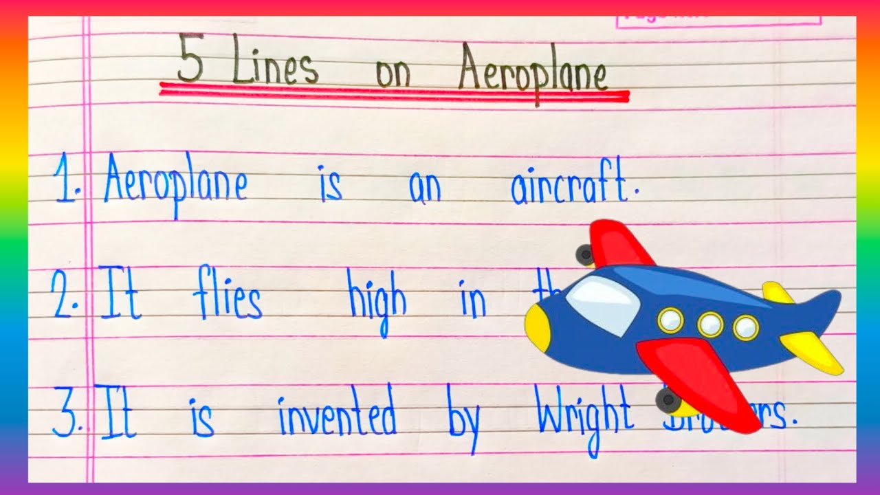 5 lines essay on Aeroplane ️||How to write essay on Aeroplane ️ in ...