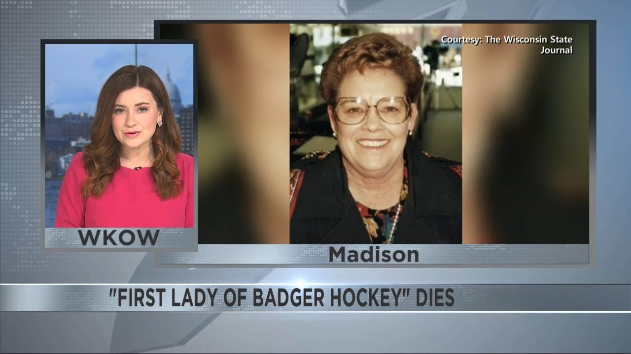 Badger Hockey's "first lady" Martha Johnson passes away at 88 - YouTube
