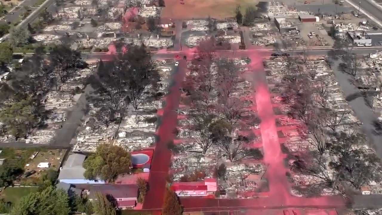 Aerial video of the Almeda Fire in Oregon - YouTube