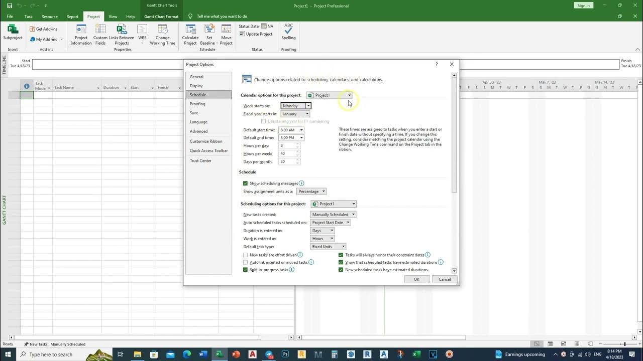How to format in Microsoft Project Part 1 - YouTube