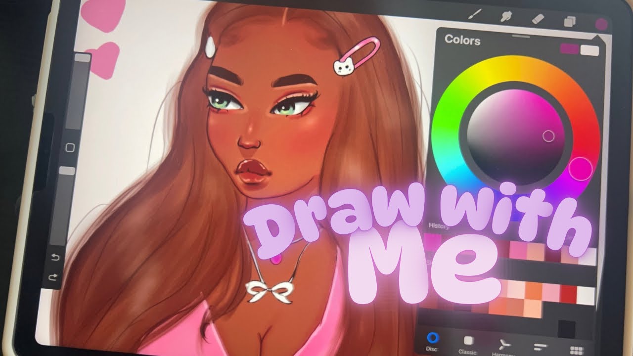 draw with me! cute and cozy 🌱🤍 | procreate iPad drawing - YouTube