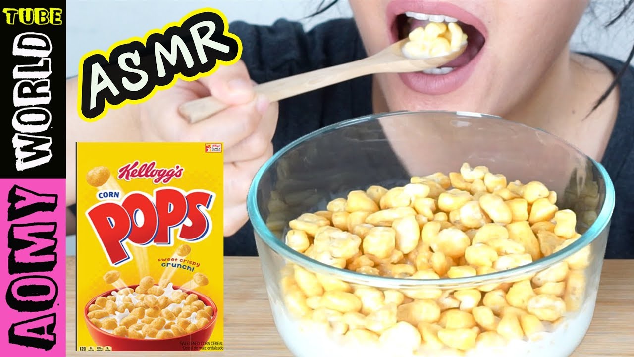 ASMR Kellogg's | Corn POPS | Eating CEREAL | Stila LIPSTICK ...