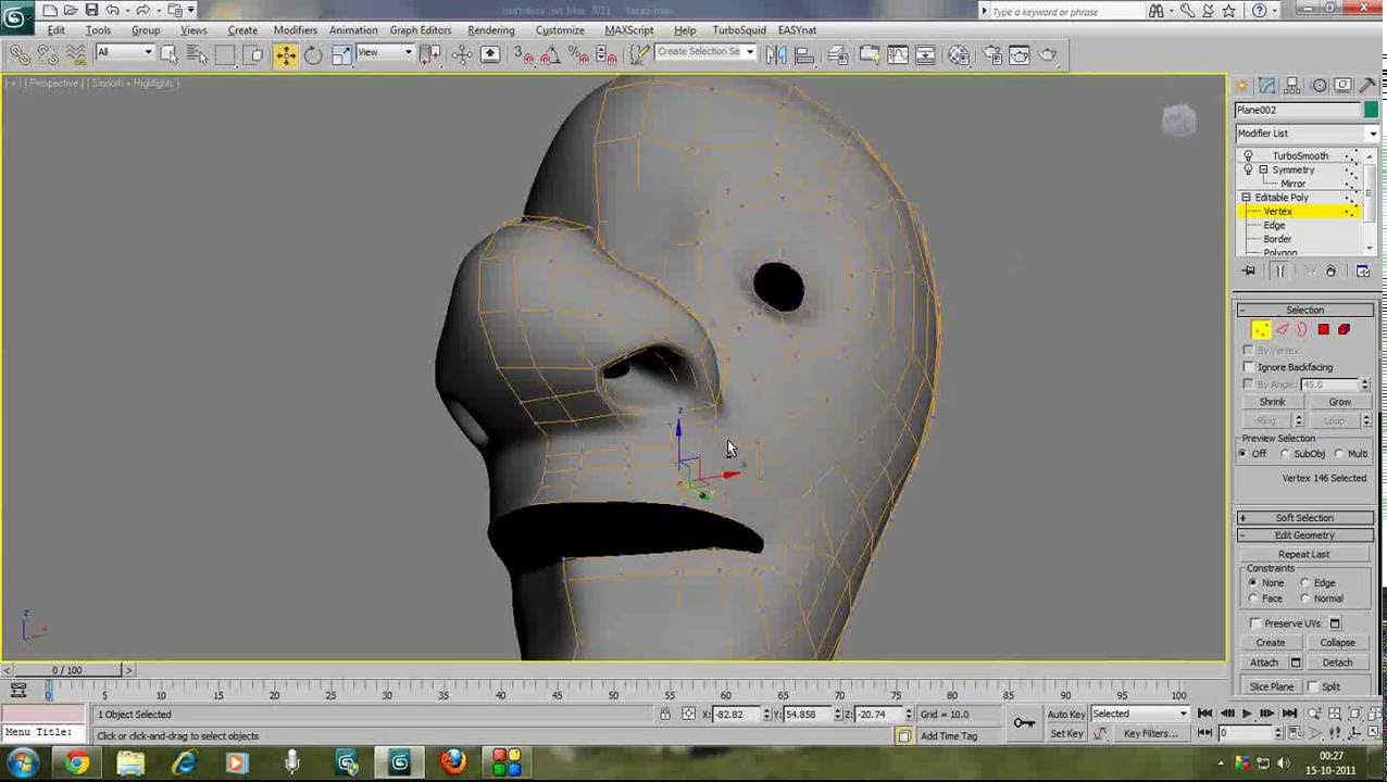 3d face modeling tutorial part 26 - YouTube