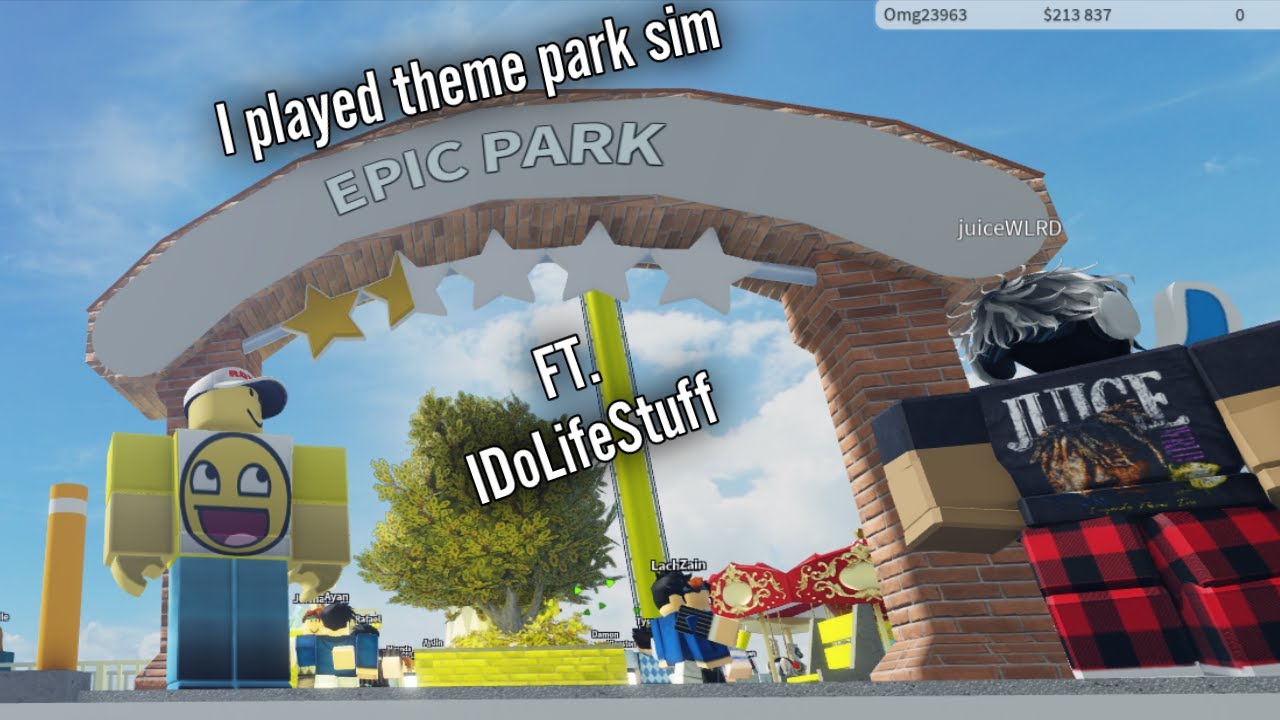 I played theme park sim/tycoon FT.@IDoLifeStuff - YouTube