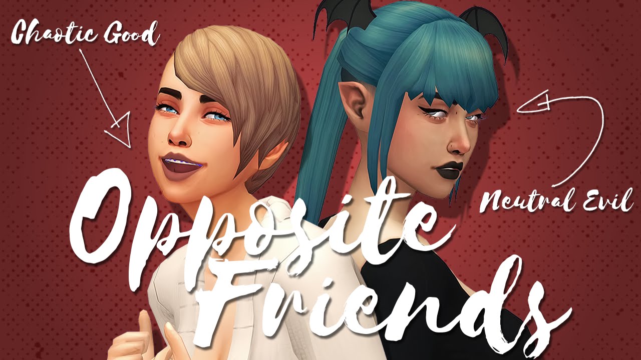 Sims 4: Create A Sim | OPPOSITE BEST FRIENDS | Group Collab - YouTube