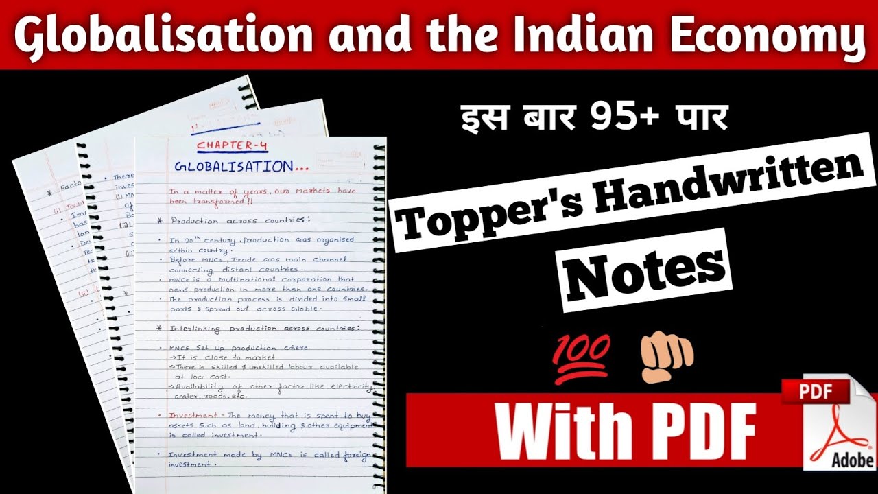 Globalisation and the indian economy notes class 10th | Economics ...