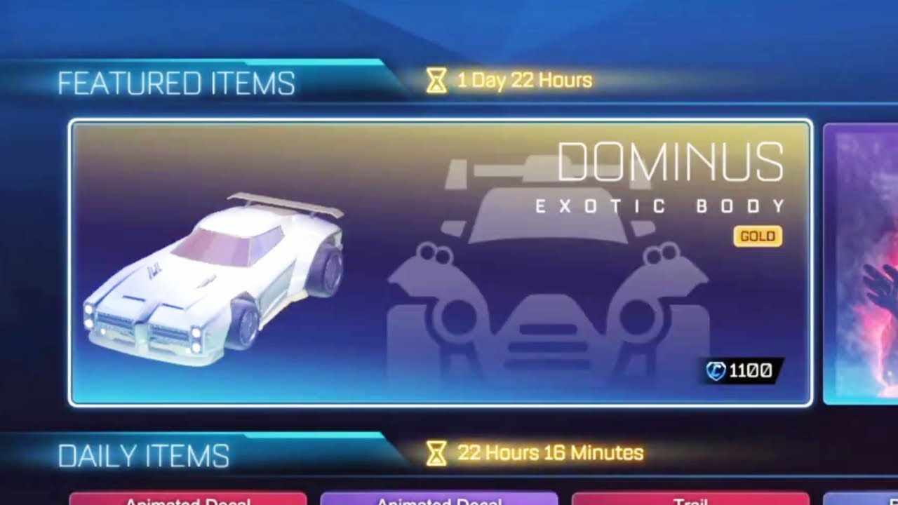 RARE *GOLD DOMINUS* IN THE ITEM SHOP! (Rocket League Season 11) - YouTube