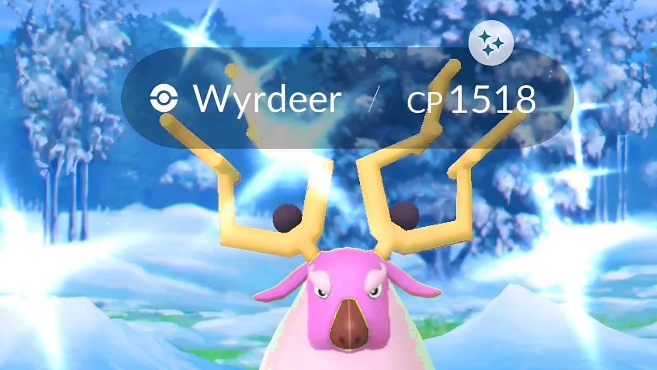 Finally caught nee *SHINY WYRDEER* after 5 raids in pokemon go. - YouTube