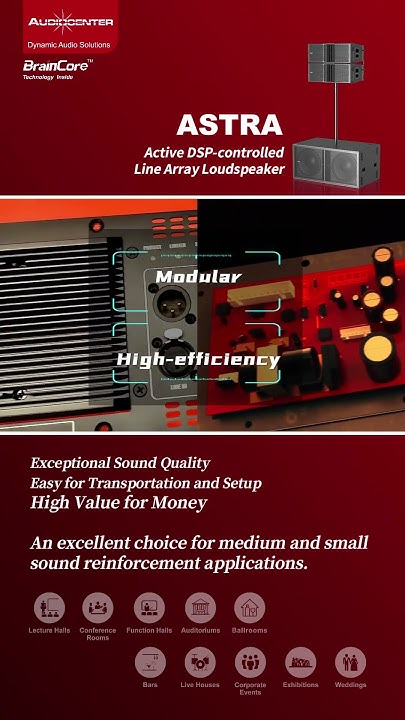 🌟NEW 🌟 ASTRA Active DSP-Controlled Line Array Loudspeakers #audiocenter #dsp #shorts - YouTube