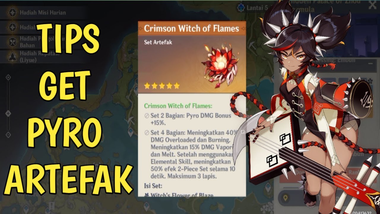 Cara Mendapatkan Artefak Pyro Genshin Impact | How to Get Pyro Artefak ...
