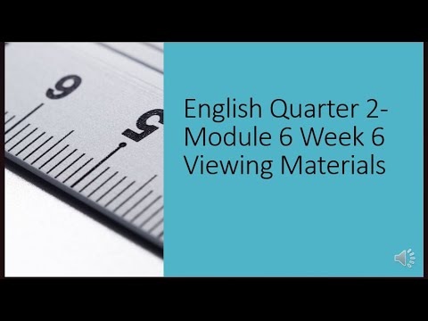 English Quarter 2 Module 6 Week 6 Digital and Printed Viewing Materials ...