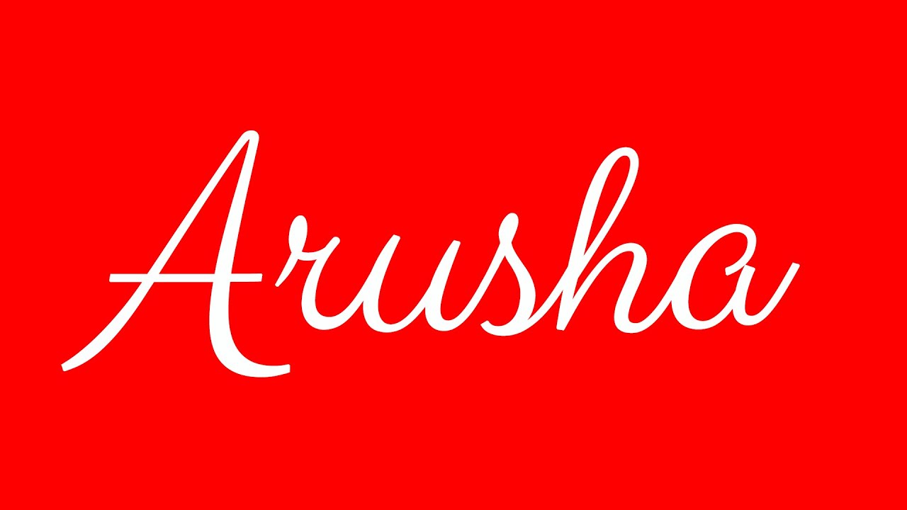 Learn how to Sign the Name Arusha Stylishly in Cursive Writing - YouTube