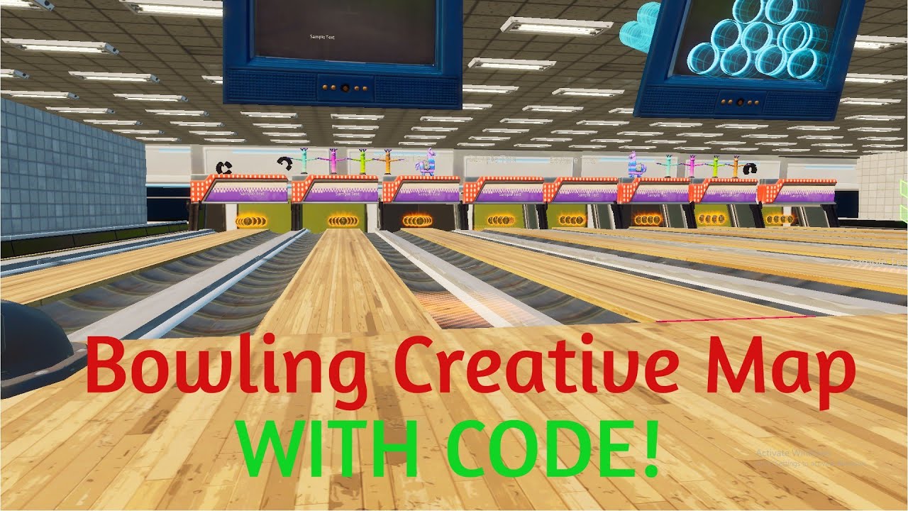Fortnite bowling creative map code / Bowling alley in fortnite map code ...