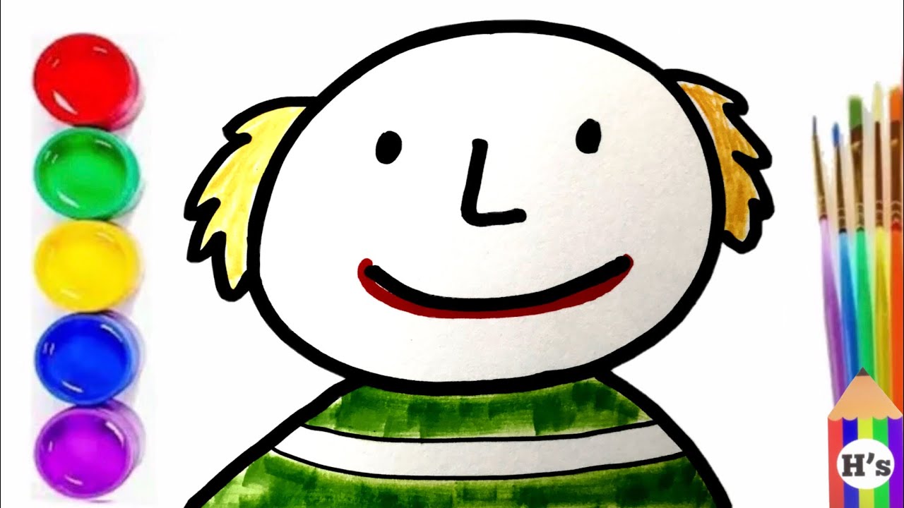 How To Draw a Man | Bolalar uchun odam rasm chizish | рисунок человека ...