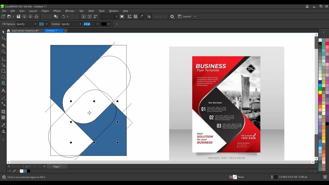 How to Create Corporate Flyer Design Template Using Coreldraw - YouTube